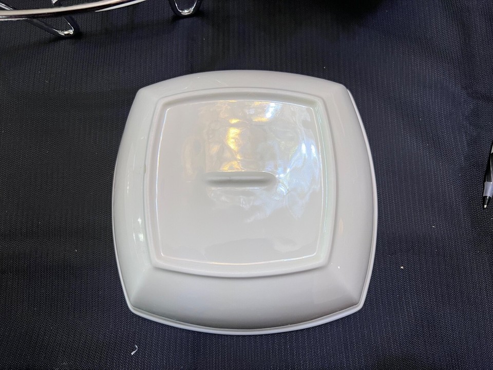 White Porcelain Buffet Server in Warmer Base | eBay