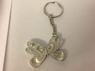 Butterfly GT171 English Pewter on a Split Ring Keyring | eBay UK