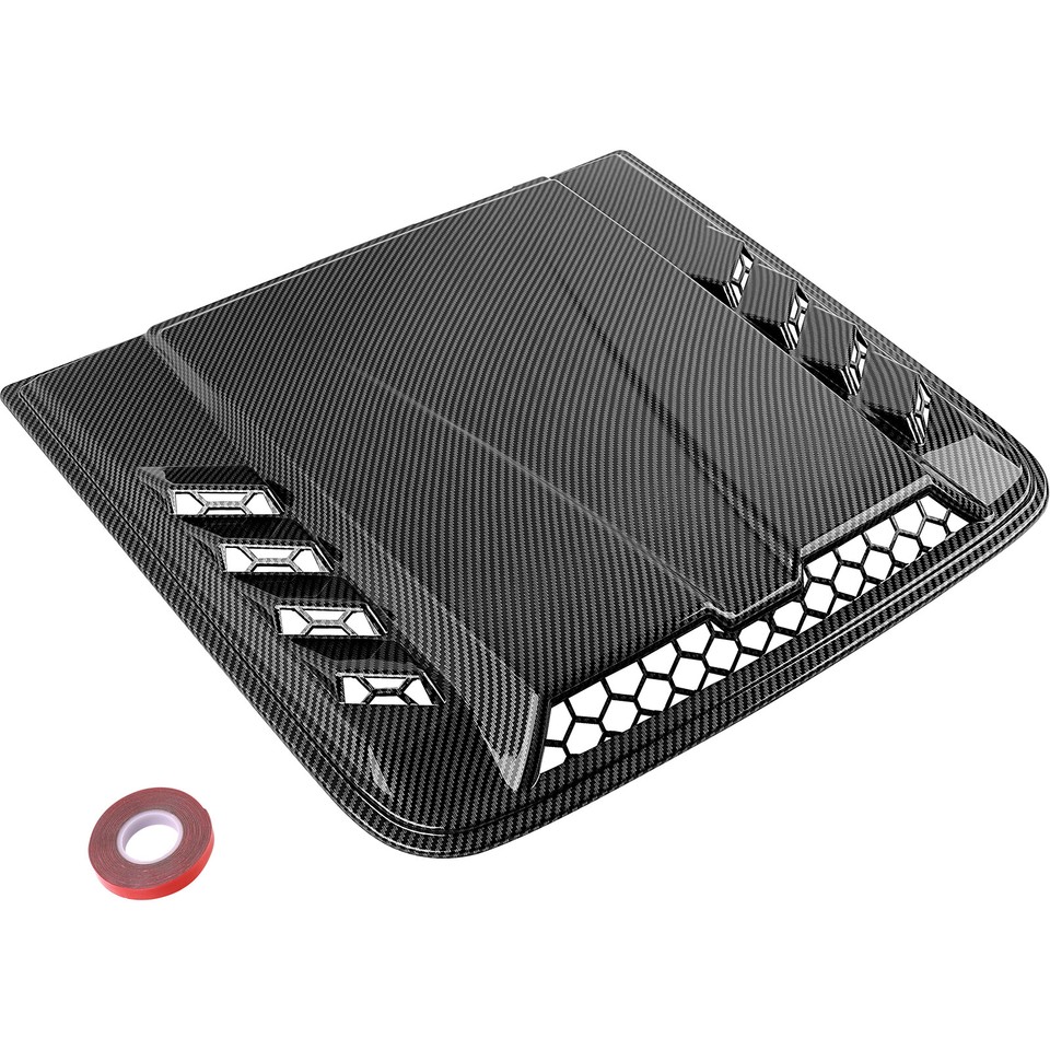 Air Flow Intake Bonnet Hood Scoop Vent Cover Carbon Fiber For Ram 1500 ...