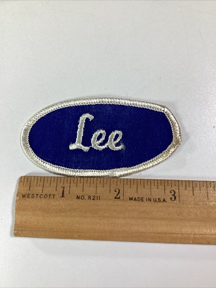 Lee Cloth Cursive Name Patch Vtg 1960s Uniform Shirt RARE VHTF Bronx NY ...