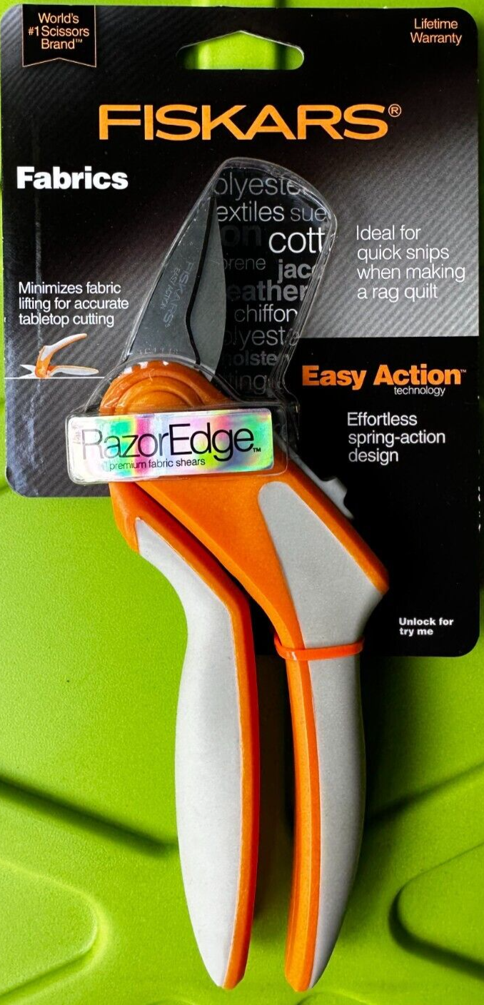 FISKARS EASY ACTION RAG QUILT SNIPS | Short Fabric Snips | eBay