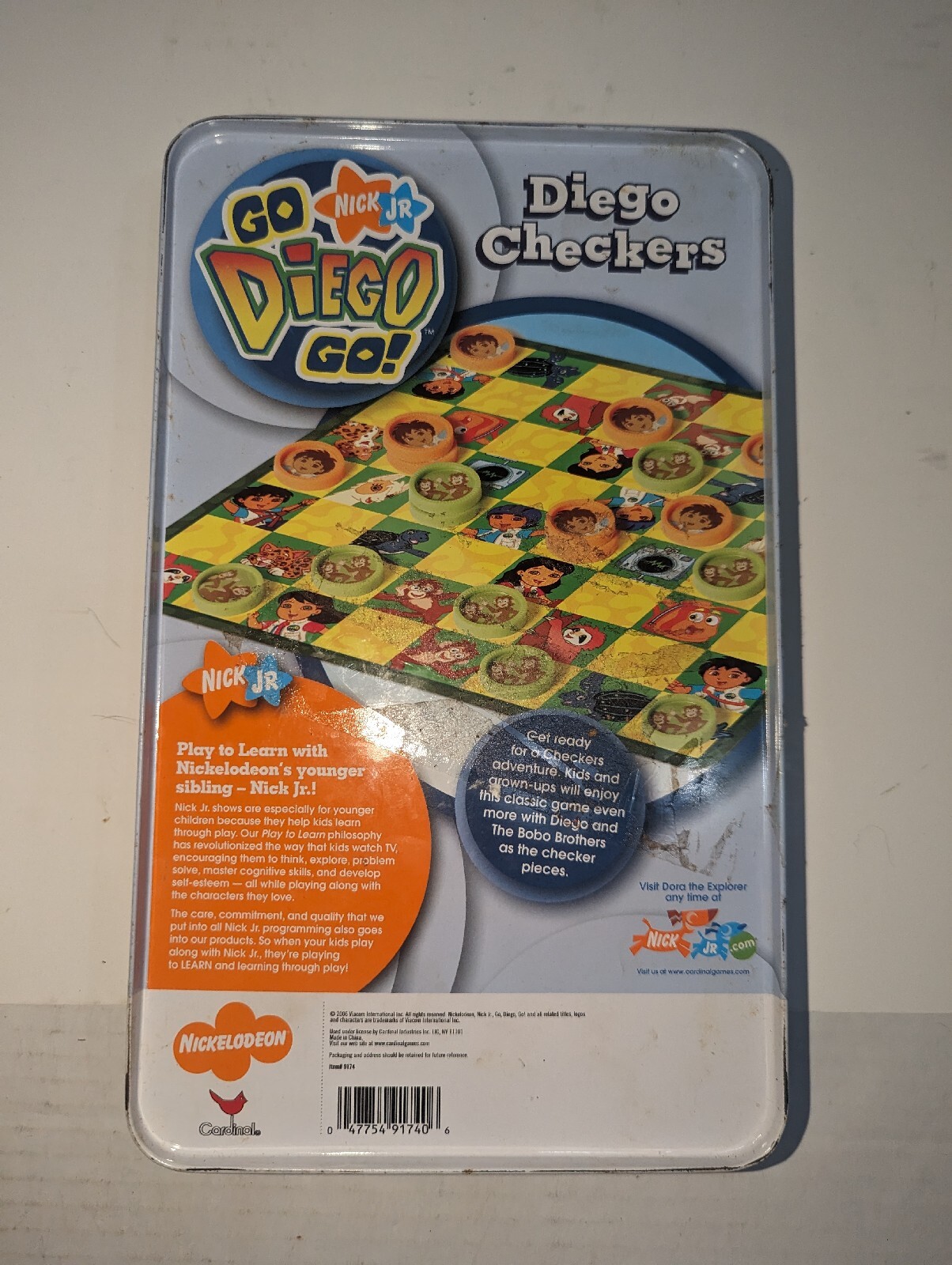 2006 Nickelodeon Cardinal Go Diego Go Nick Jr DIEGO CHECKERS Game w ...