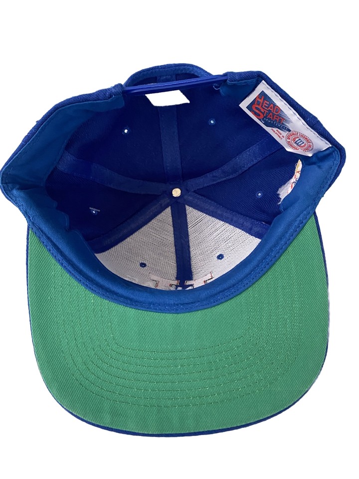 Vintage Kansas Jayhawks Hat Blue Snapback Cap 90s NOS New Old Stock ...