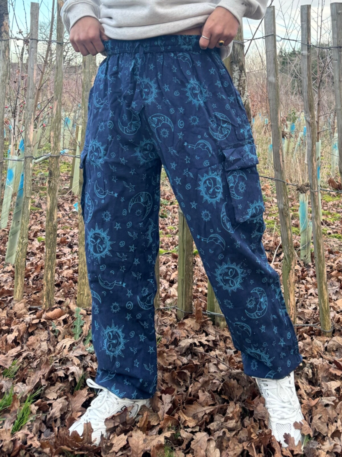 Unisex Hippie Pants | Sun & Moon print trouser| Cotton Pants | Festival ...