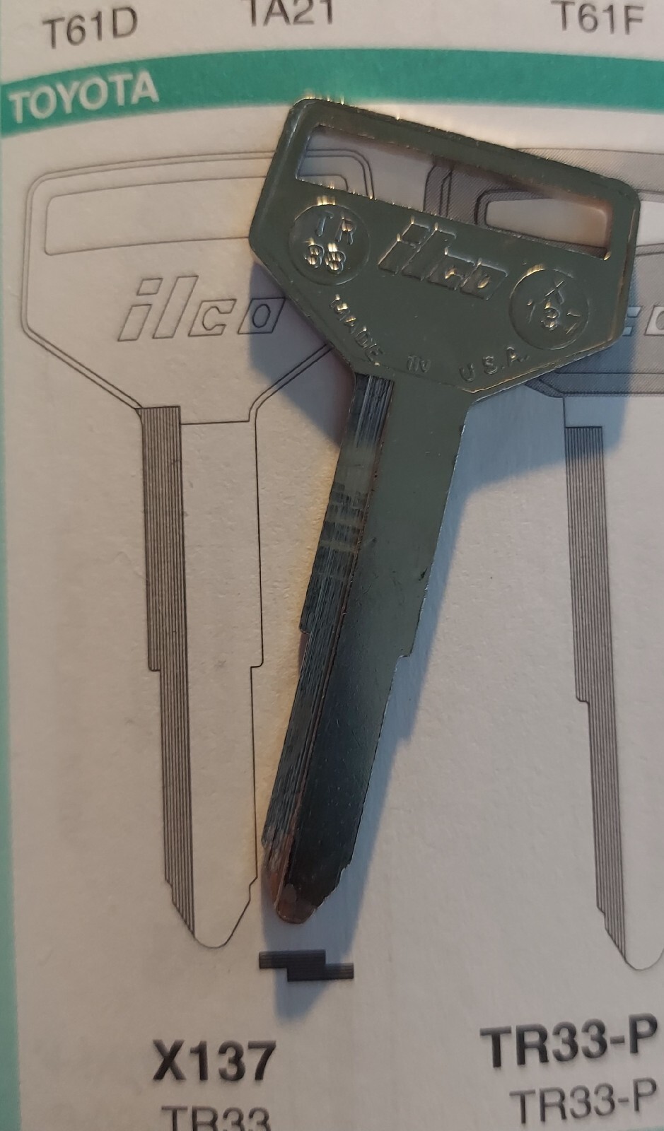 X 137 / TR33, TY21N Key Blank | eBay