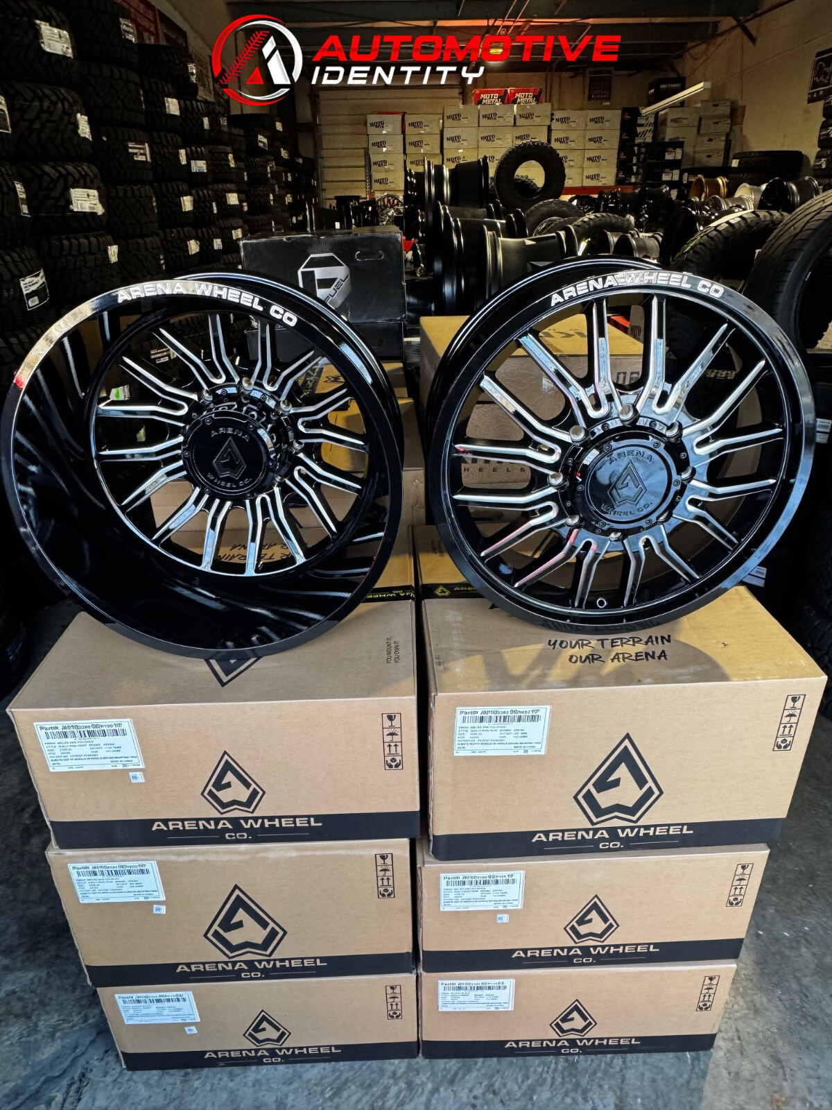 22" Arena A113 Thunder Black Dually Wheels 8x200 Ford Super Duty F350 ...