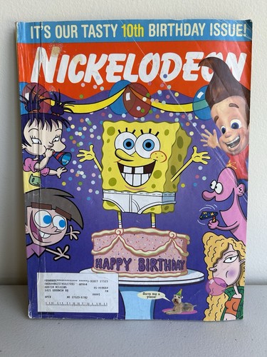 NICKELODEON Magazine August 2003 10th Birthday Spongebob + Celebrity ...