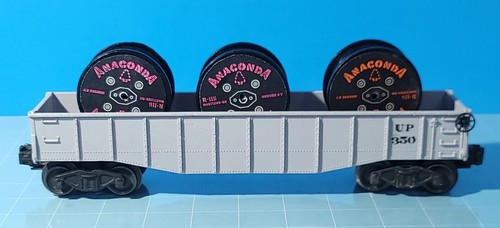FB2: Modified Postwar Lionel Gondola w/ 3 Anaconda Cable Reels | eBay