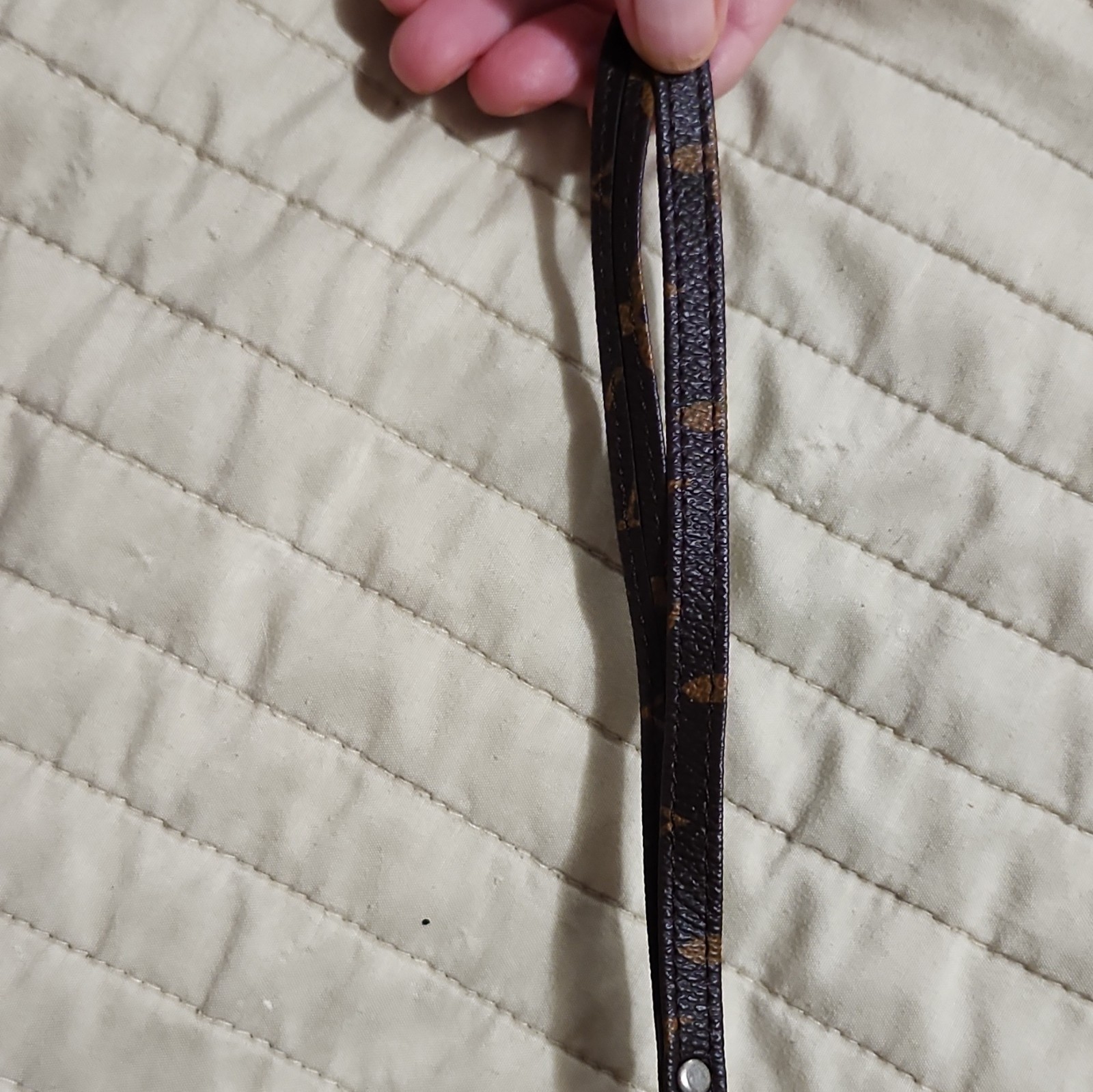 Louis Vuitton Brown Monogram Wallet Case w/ Card Pocket & Wrist Strap ...