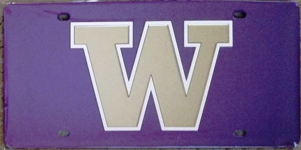 University of Washington Huskies Premium Laser Cut Tag License Plate ...
