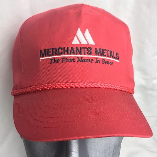 Merchant Metals Cap Mens One Size Red Rope Cord Vintage The First Name ...