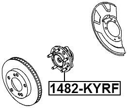 1482-KYRF Febest FRONT WHEEL HUB 4142009403, 4142009401, 4142009400 | eBay