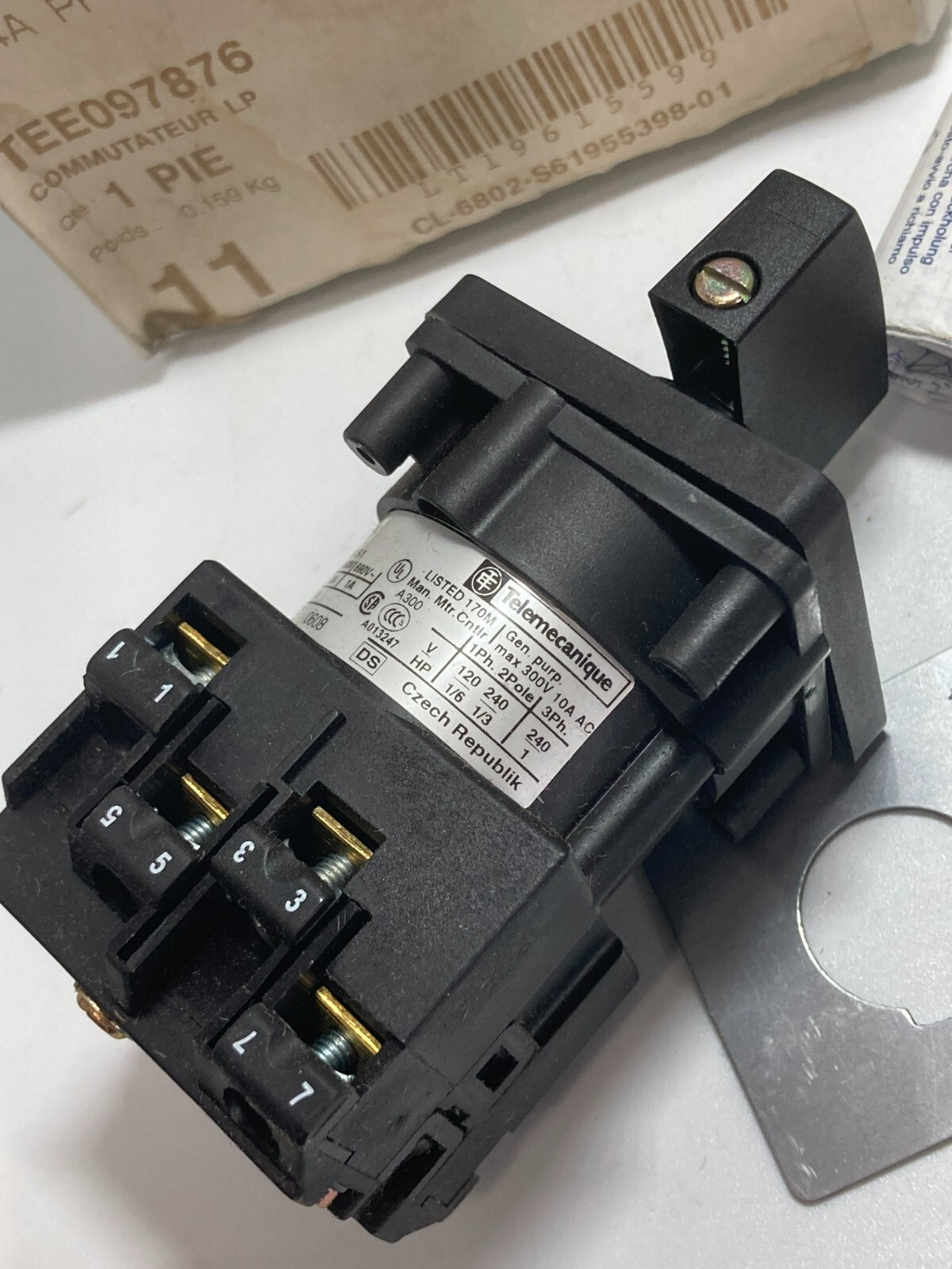 TELEMECANIQUE K1D004QLH CAM STEPPING SWITCH 1 POLE 12A SCREW MTNG 4 POS ...