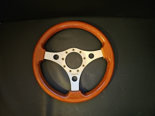 VINTAGE FORMULING FRANCE 13" WOODRIM STEERING WHEEL 3 SPOKE 1970/80,s ...