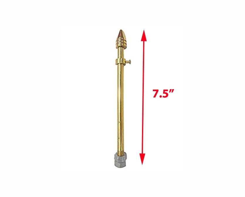 Fits Royal Enfield Classic Golden Solid Brass Flag Rod 7.5'' Long GEc ...