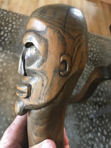 Antique Southern African American Carved Fence Post BUST Primitive Folk ...