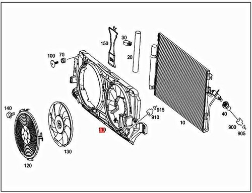 Genuine MERCEDES 906 5-t Box 906 Bus 6-t Radiator shroud 9065051355 | eBay