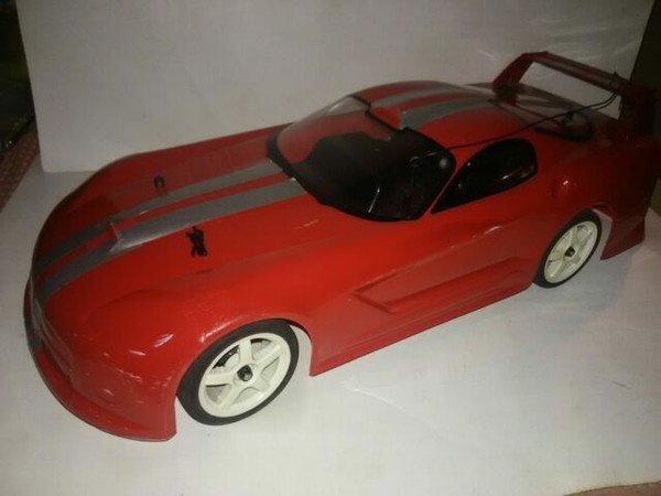 Nikko Red Dodge Viper RC Car 1/10 Scale Digital Steering 20 MPH RARE ...