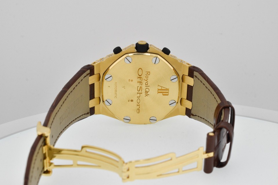 AP SERVICED audemars piguet royal oak offshore 42mm factory set diamond ...