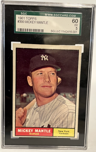Mickey Mantle (New York Yankees) 1961 Topps Baseball Card #300 SGC ...
