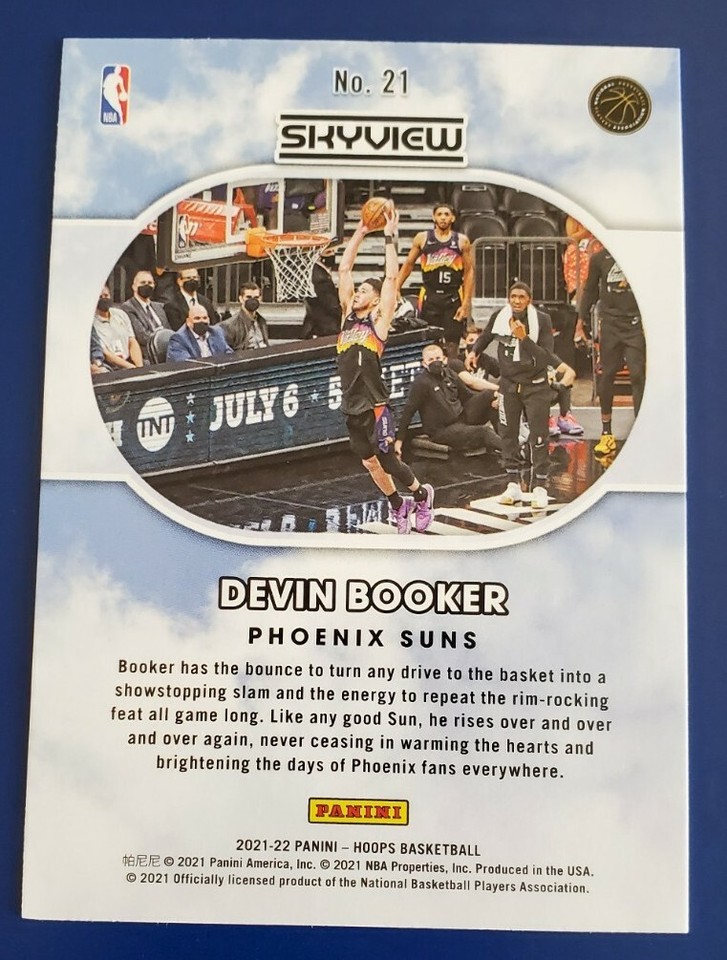 2021-22 Panini Hoops SkyView Insert Devin Booker Gold Foil #21 | eBay