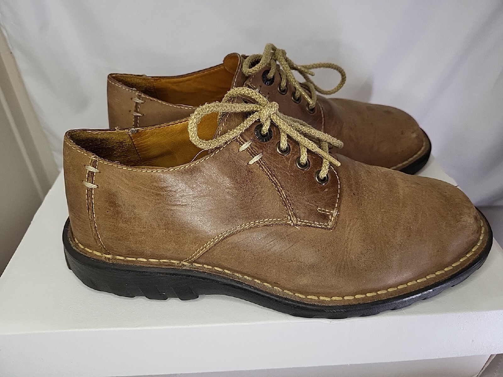 Men's HS TRASK Lace Up Leather Oxford Shoes US 8M Bozeman Montana | eBay
