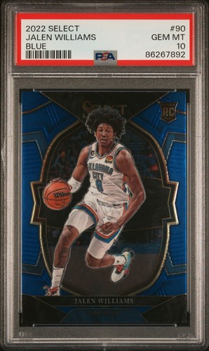 2022 SELECT JALEN WILLIAMS ROOKIE CARD BLUE PARALLEL SP THUNDER #90 RC ...