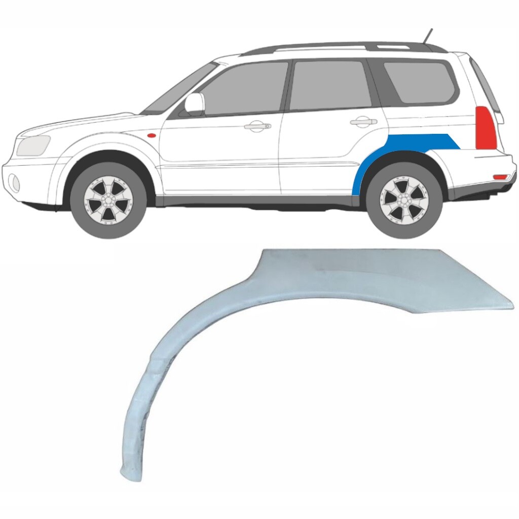 SUBARU FORESTER SG 2002-2008 REAR WHEEL ARCH REPAIR PANEL REAR WING ...