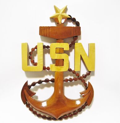 US Navy Senior Chief Petty Officer Military Wooden Wall Plaque 16 x 10 ...