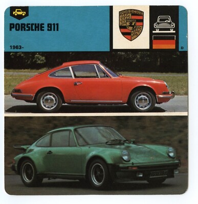 Porsche 911 - GT / Production Car Edito Service SA Auto Rally Card | eBay