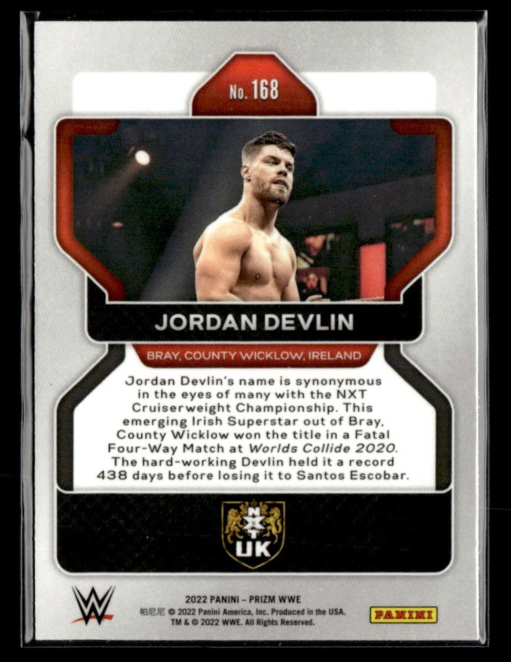 2022 Panini Prizm WWE #168 Jordan Devlin Card | eBay