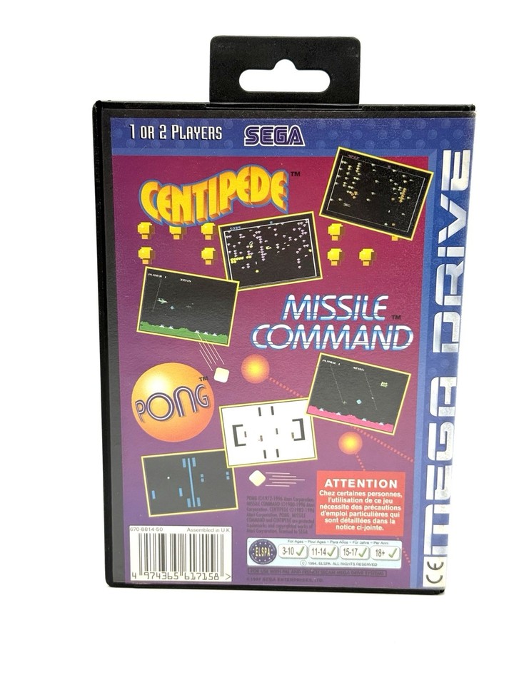 Arcade Classics (Comando Centipede-Pong-Missile) Sega Mega Drive ...
