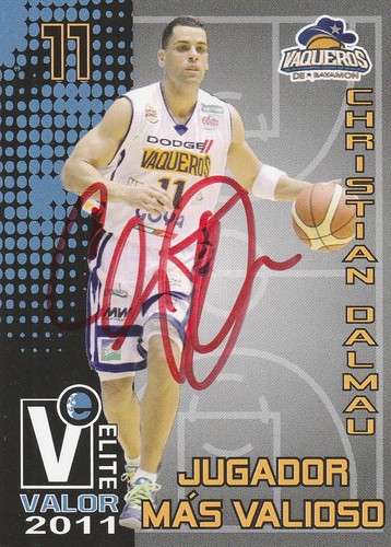 2012 CHRISTIAN DALMAU basketba1l card AUTO BSN #083 Elite Baloncesto ...