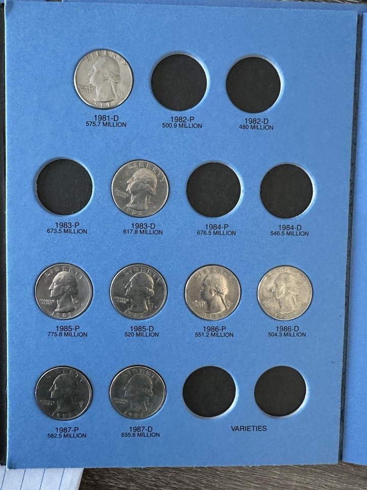 1965-1987 Washington Quarter Collection Set - 35 Quarters included | eBay