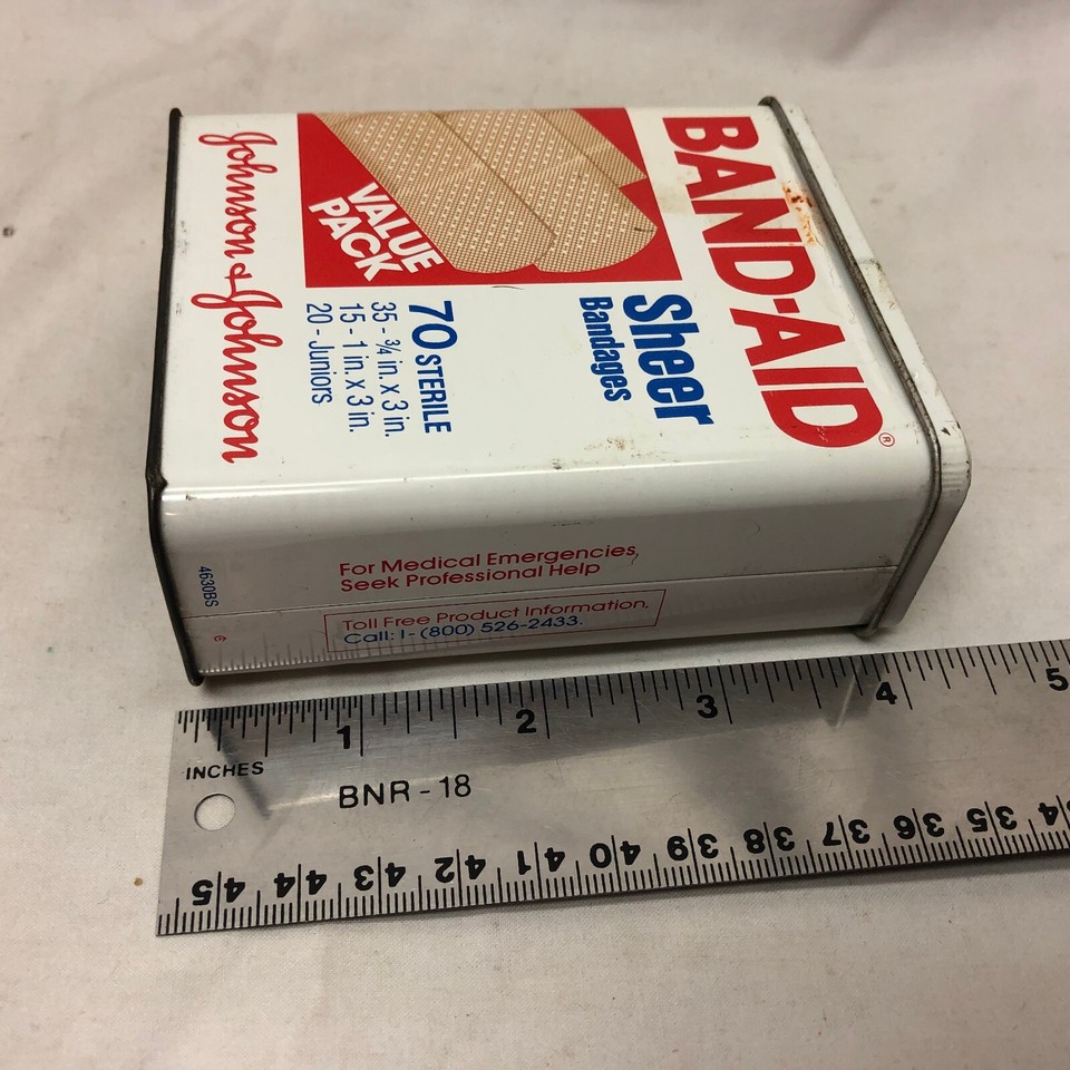 Vintage Metal Band-Aid Johnson & Johnson Box ONLY | eBay