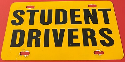 Student Drivers Booster License Plate Drivers Ed Education School ...