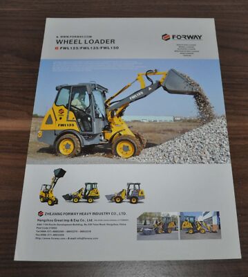 Forway Wheel Loader Specification Brochure Prospekt | eBay