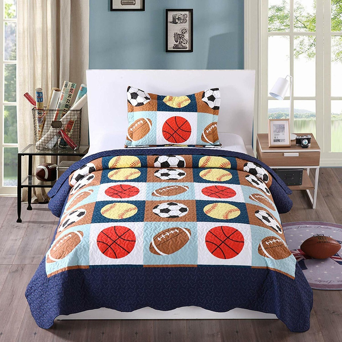 Full Size Boys Bedspreads Teen Boy Quilt Reversible Quilt Bedding