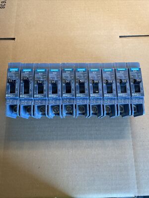 Lot Of 10 Siemens BQD BQD150 1 pole 50 amp 277v Circuit Breaker | eBay
