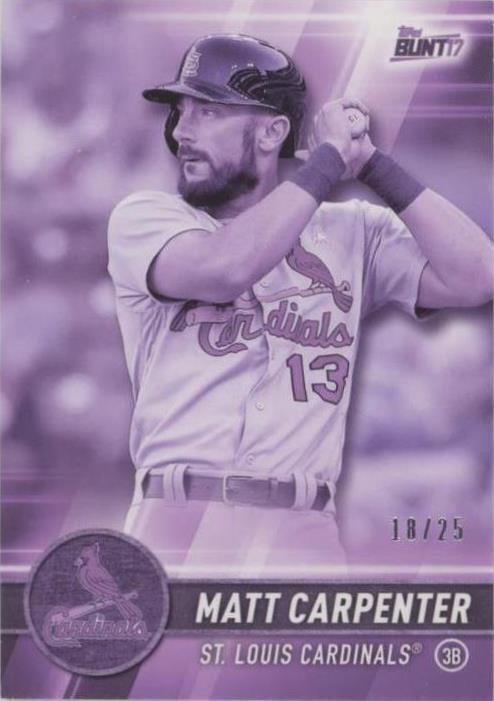 2017 Topps Bunt - Matt Carpenter #172 Purple /25 for sale online | eBay