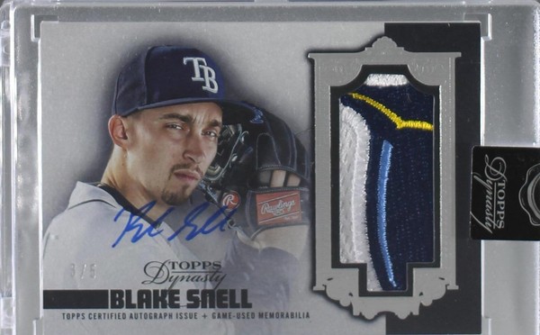 2019 Topps Dynasty - Autograph Patches Silver #DAP-BS2 Blake Snell /5 ...