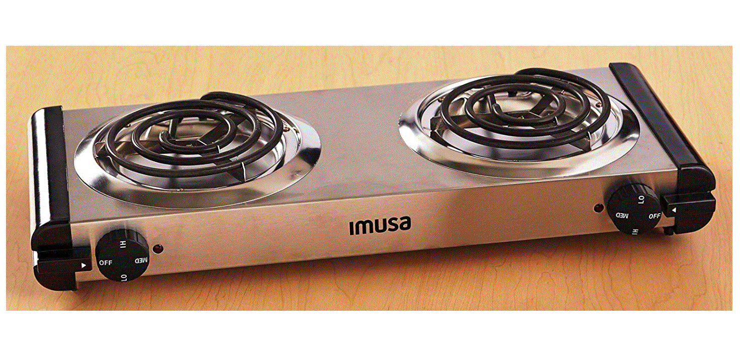 Double Hot Plate Burner Electric 2 Two Cooking Stove Portable Cooktop ...