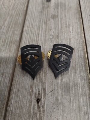 Pair Of US USMC Marine Corps First Sergeant Insignia Rank Metal | eBay