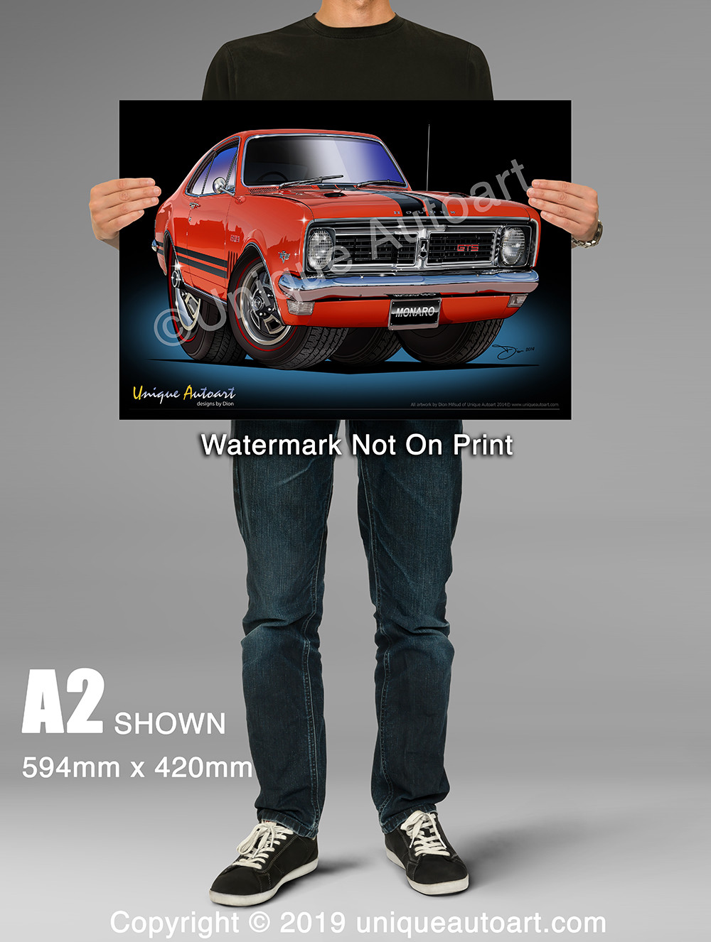 Holden HT GTS Monaro Art Print - Classic HT Monaro Drawings ( 8 Colours ...