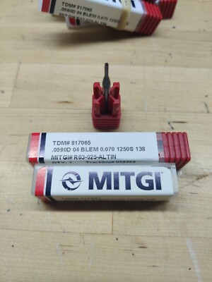 Mitgi .059" 4FL Ball Nose End Mill 1/8" Shank Altin Coating | eBay