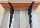 2 Rustic Shelf Brackets Wall Support Brace Angle Bracket Mounting ...