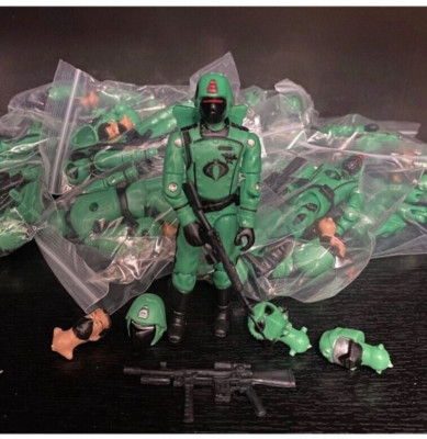 GI Joe Black Major Cobra Crimson Guard JUNGLE GREEN 1985 Likeness Army ...
