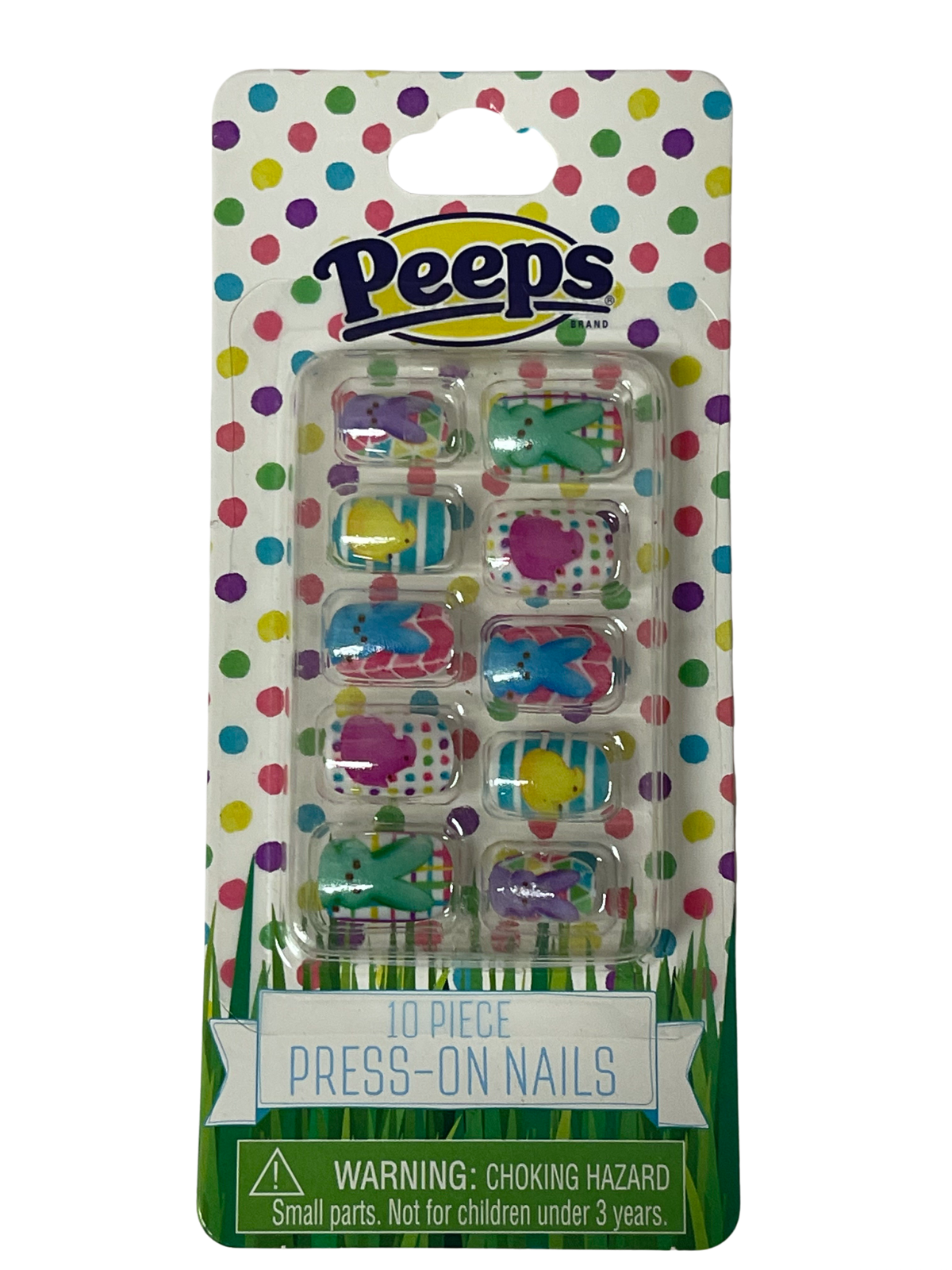 3 Pack Peeps Design Press-On-Nails Easter Basket Gift Bunny Chick Nails ...