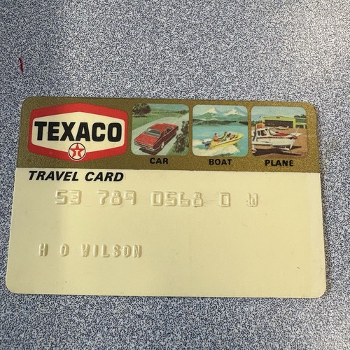 Vintage TEXACO Gas Station Oil Travel Credit Card ~ expired | eBay