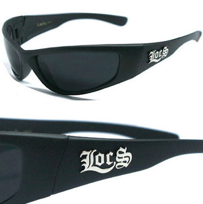 Locs Mens Cholo Biker Sunglasses - Matte Black LC53 | eBay